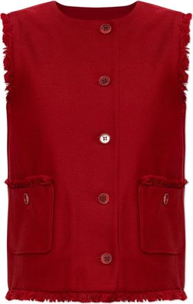 Max Mara Femme, Vestes, Rouge, Taille: 38 FR Sumero Vest