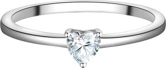 Trilani Ring - Sterling Silber Ring Zirkonia Herz - Gr. 50 - in Silber - f&uuml;r Damen