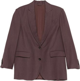 Brunello Cucinelli Femme, Vestes, Brun, Taille: 32 FR Flap-Pocket Button Blazer