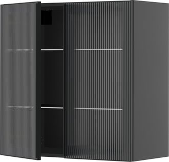 IKEA METOD Wandschrank mit Böden/2 Glastüren