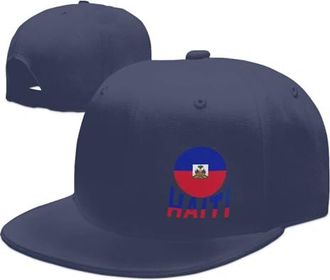 Generic Drapeau DHa&iuml;ti Homme Femme Chapeaux Pare-Soleil Snapback Casquette Hip Hop R&eacute;glable Strapback Cap pour Camping Sport Trucker