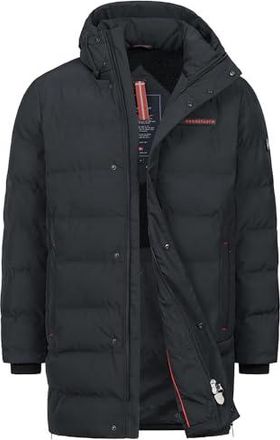 Kronstadt KSBourland Veste à capuche matelassée pour homme avec capuche aspect doudoune | Veste parka dhiver pour homme, Noir, S