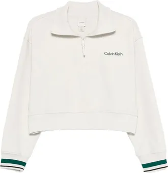 Calvin Klein Zip-up Ribbed Sweatshirt