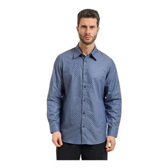 A|X Armani Exchange Homme, Chemises, Bleu, Taille: S Cotton Shirt