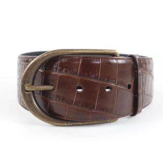 Saint Laurent Pre-owned G&uuml;rtel aus Krokodilgepr&auml;gtem Leder - - Pre-owned - Herren - Braun - ONE SIZE