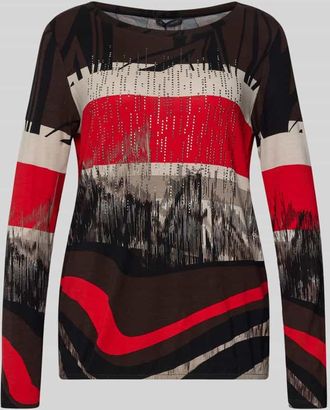 Betty Barclay Regular Fit Longsleeve aus Viskose-Mix mit Strasssteinbesatz