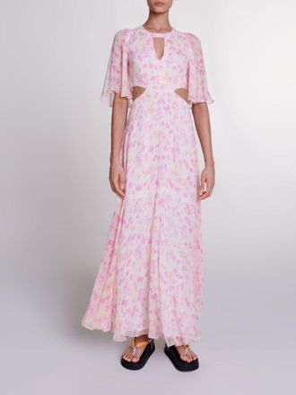 Maje Langes Kleid Mit Blumenmuster - Imprime Fleur Sunny Rose - Gr&ouml;&szlig;e 38 - Maje