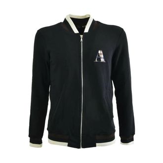 Aquascutum Schwarzer Langarm-Zip-Sweater - - Sweatshirts & Hoodies - Herren - Schwarzk - L