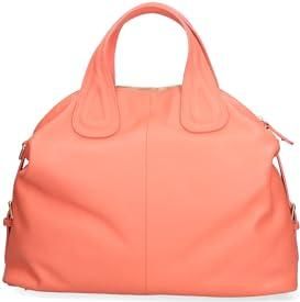 Gave Lux Sac à main pour femme en cuir véritable Made in Italy 42x30x16 cm, Saumon, Taille unique