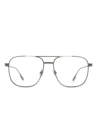 Ermenegildo Zegna lunettes de vue &agrave; monture carr&eacute;e - Noir