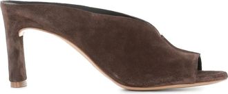 Del Carlo Wildleder-Mules 80mm - Braun