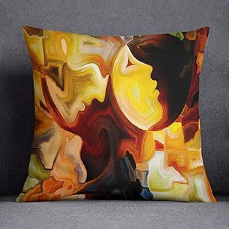 Bonamaison Le Jardin du Lin Kissenhüllen, Cotton, Mehrfarbig, 45x45