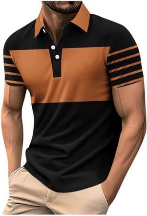 Generic Chemise de golf extensible d&eacute;contract&eacute;e &agrave; manches courtes et col rabattable, l&eacute;g&egrave;re, polyvalente, &eacute;l&eacute;gante, confortable, respirante, pour le travail, 