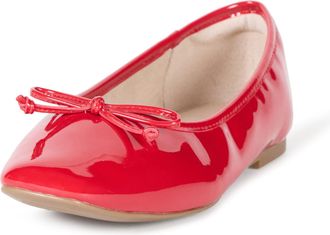 The Drop Pepper mit Schleife Ballerinas, Rotes Lack, 40.5