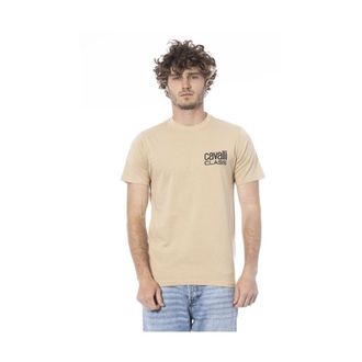 Cavalli Beiges Baumwoll Herren T-Shirt - - Tops - Herren - Beige - L