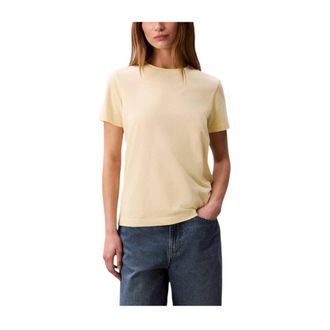 Calvin Klein T-Shirt mit Rundhalsausschnitt - - Tops - Damen - Gelb - M