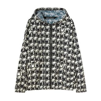 Palm Angels Homme, Vestes, Noir, Taille: M Veste &agrave; capuche Dripping Palm