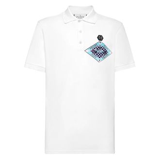 Philipp Plein Homme, Tops, Blanc, Taille: XL Polo