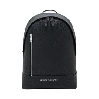 A|X Armani Exchange Homme, Sacs, Noir, Taille: ONE Size Coated Fabric Backpack
