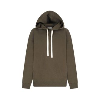 Jil Sander Kapuzenpullover aus Baumwoll-Frottee - - Sweatshirts & Hoodies - Damen - Gr&uuml;n - L