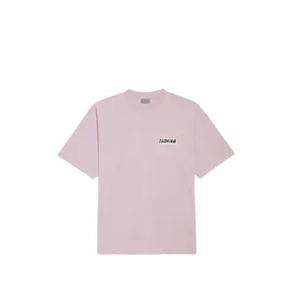 Balenciaga Masking-.tape Medium-fit T-shirt In Dusty Pink