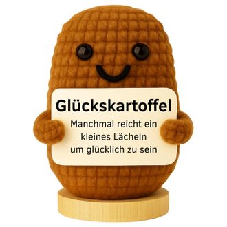 Gl&uuml;cksmoment Pocket Hug Positive Kartoffel - kleine Umarmung Gl&uuml;cksbringer, Mutmacher Geschenk, Aufmunterung & Dankesch&ouml;n