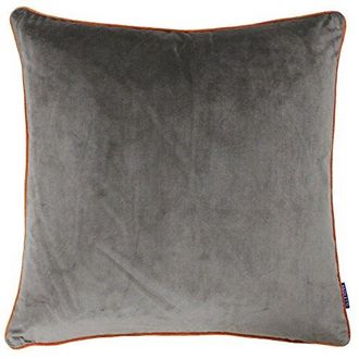Riva Paoletti inspirierte Kollektion Meridian 55X55 C/C Pumpkin, Polyester, Mocha Brown/K&uuml;rbis-orange, 55x55cm