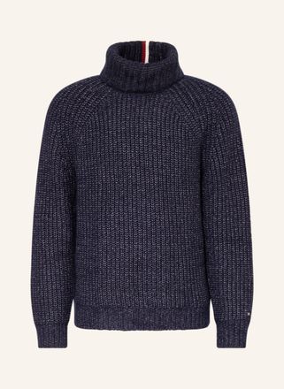 Tommy Hilfiger Oversized-Rollkragenpullover blau