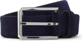 HUGO BOSS G&uuml;rtel aus Veloursleder mit polierter Metallschlie&szlig;e in