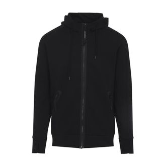 C.P. Company Diagonal Raised Fleece Goggle Zipped Hoodie - - Sweatshirts & Hoodies - Herren - Schwarzk - XL