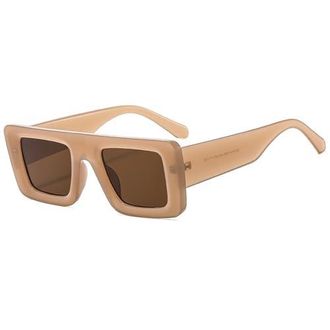 Generic Lunettes De Soleil Carr&eacute;es Tendance For Hommes Et Femmes, Conduite For Vacances En Plein Air(Brown)