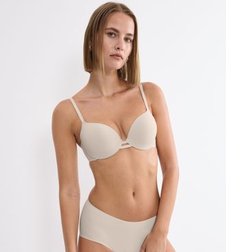Triumph B&uuml;gel-BH TRIUMPH Body Make-Up Illusion, Damen, Gr. 75, Cup D, beige, Microtouch, Obermaterial: 48% Polyamid, 37% Polyester, 15% Elasthan, Basic, BHs B