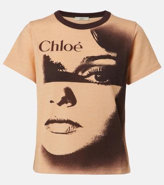 Chloé Chloé T-shirt imprimé en coton à logo