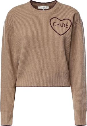 Chlo&eacute; Femme, Pulls, Brun, Taille: 36 FR Pulls &agrave; col rond