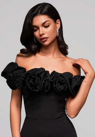 Ombre Abendkleid Elegantes Maxikleid mit Drappierung am Ausschnitt und Beinschlitz