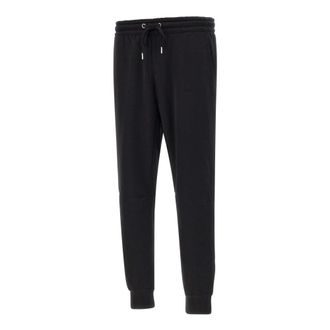 Sun 68 Homme, Pantalons, Noir, Taille: L Jogger Noir en Coton avec Broderie Logo
