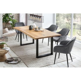 Red Living home24 Armlehnenstuhl Josephine 61 x 85 x 60cm Grau/Grau