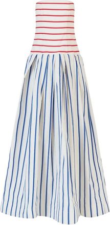 Rosie Assoulin robe longue &agrave; rayures - Blanc