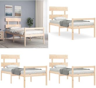 vidaXL Lit pour personne &acirc;g&eacute;e sans matelas bois massif - Bois de pin - Lit en bois