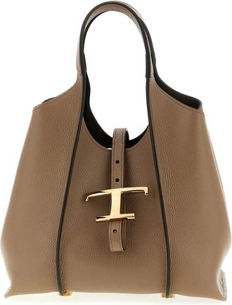 Tod's Femme, Sacs, Beige, Taille: ONE Size T Timeless Mini Sac