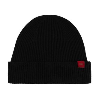 Kiton Kaschmir-M&uuml;tze mit Logo-Patch - - Accessories - Herren - Schwarzk - 59 CM