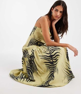 Asos Camisole-Maxikleid mit asymmetrischem Rock-Multi