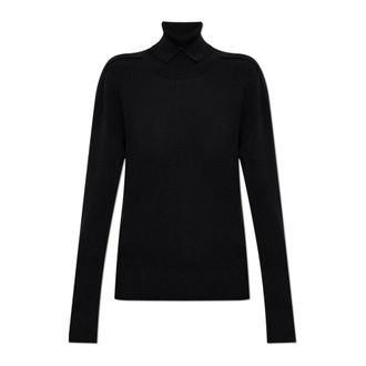 Burberry Woll-Rollkragenpullover - - Knitwear - Damen - Schwarzk - S