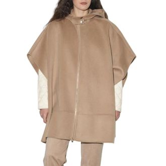 Kaos Cape Coat - - Jackets - Damen - Braun - ONE SIZE