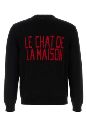Valentino Garavani 7v3kc35ib2v 0no Nero Exterior: Cotton Wool Maglieria Sweater