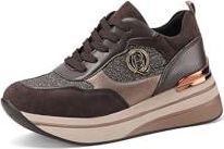 Queen Helena Baskets Hautes Baskets compensées confortables pour femme X31-20, marron, 37 EU