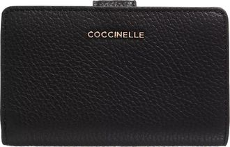 Coccinelle Portemonnaie - Metallic Soft - Gr. unisize - in Schwarz - für Damen