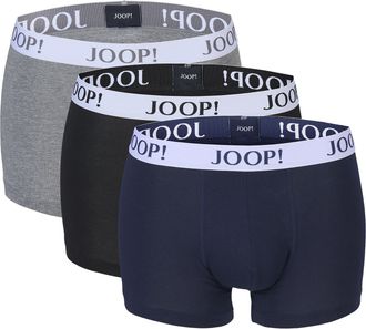 Joop Boxershorts JOOP Everyday, Herren, Gr. XXL, schwarz (1x schwarz 1x grau melange 1x navy), Obermaterial: 95% Baumwolle, 5% Elasthan, unifarben, k&ouml;rpern