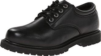 Skechers Cottonwood Elks 77041 Black Leather Non-Safety Work Shoe