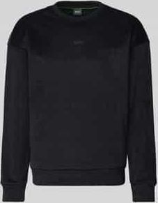 HUGO BOSS Sweatshirt mit samtiger Oberfl&auml;che